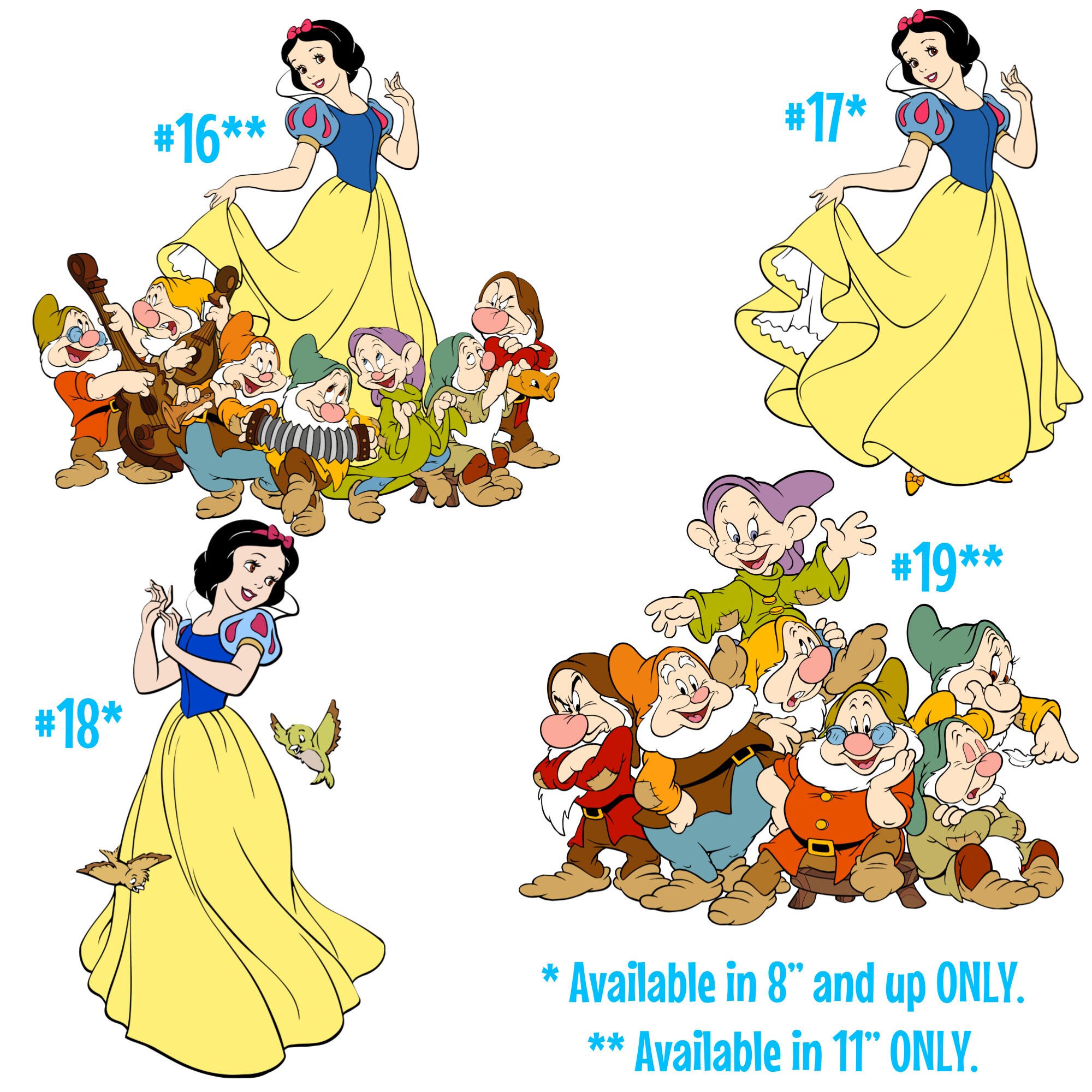 Snow White Vinyl Sticker Series - Etsy