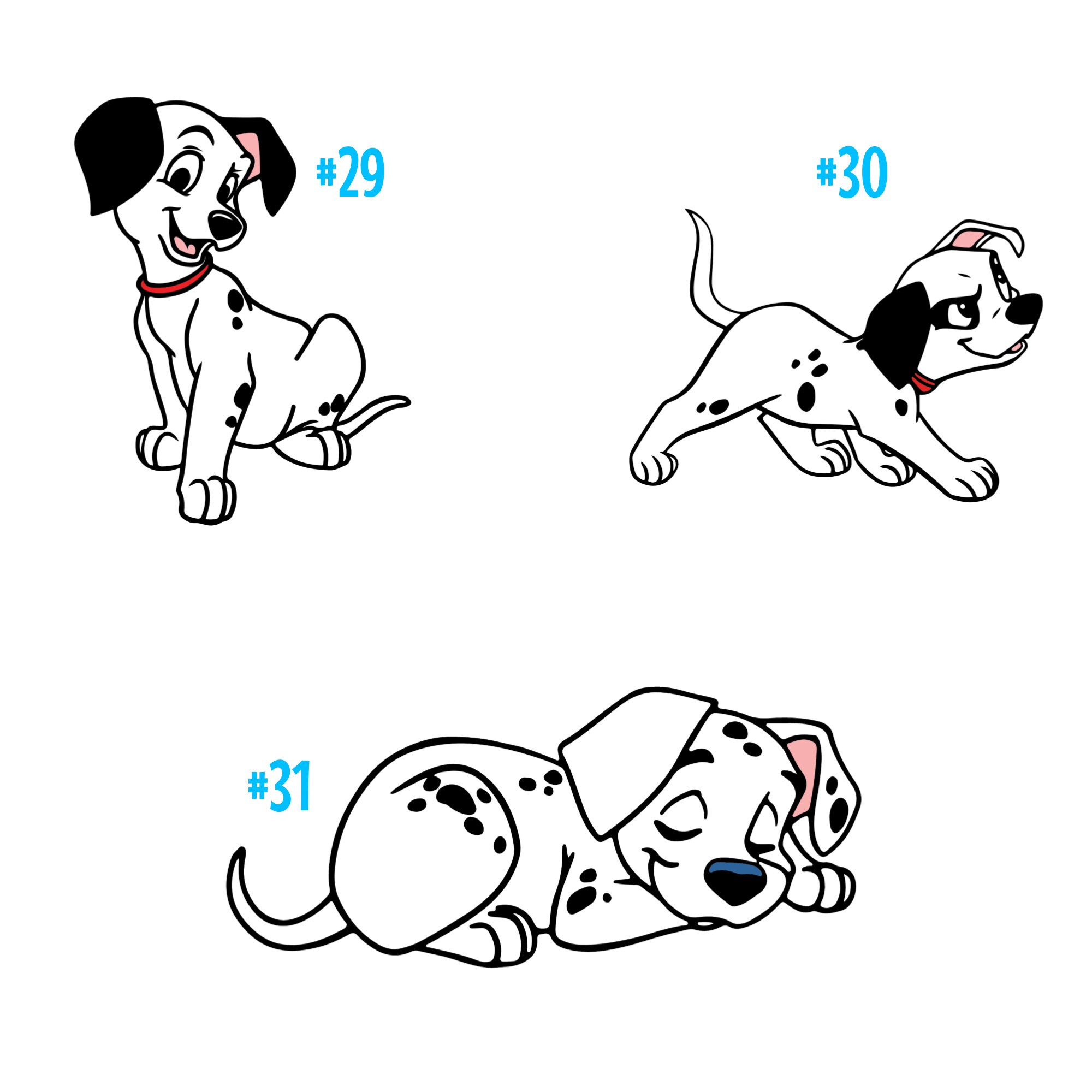 101 Dalmatians Vinyl Sticker Series - Etsy