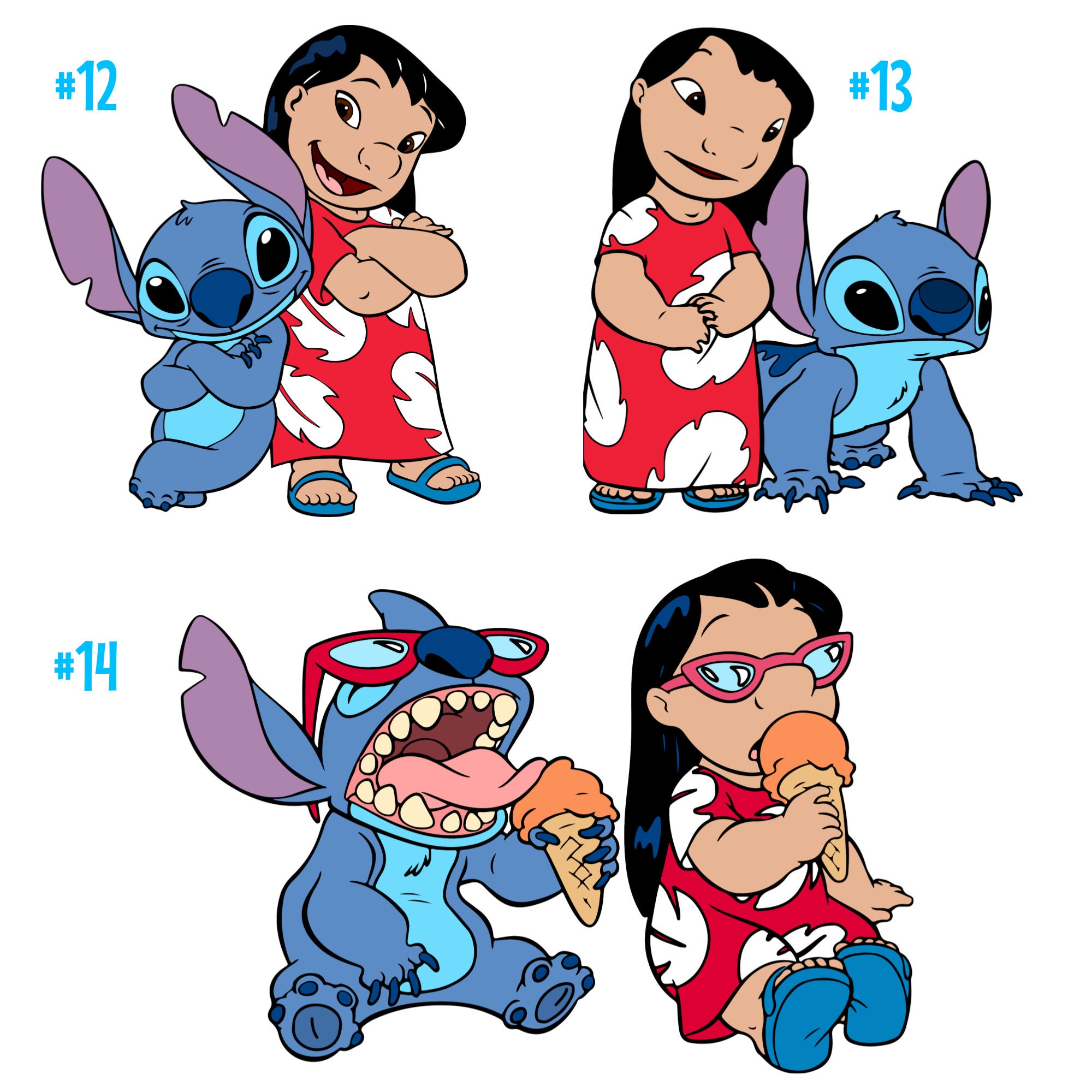 Lilo and Stitch Vinyl Sticker Series | Etsy