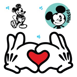 Mickey Mouse Vinyl Sticker Series | Etsy