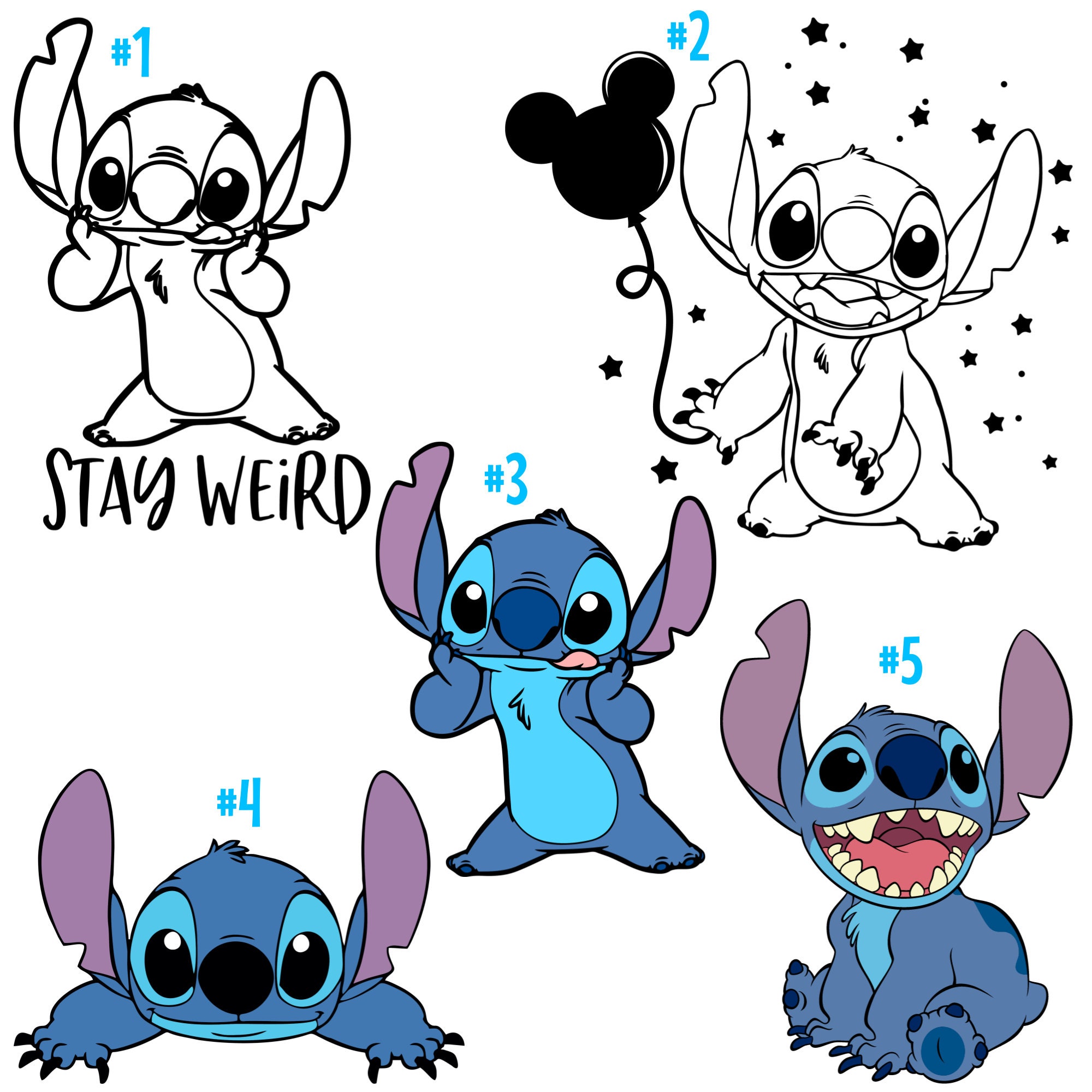 Lilo and Stitch Vinyl Sticker Series | Etsy Australia