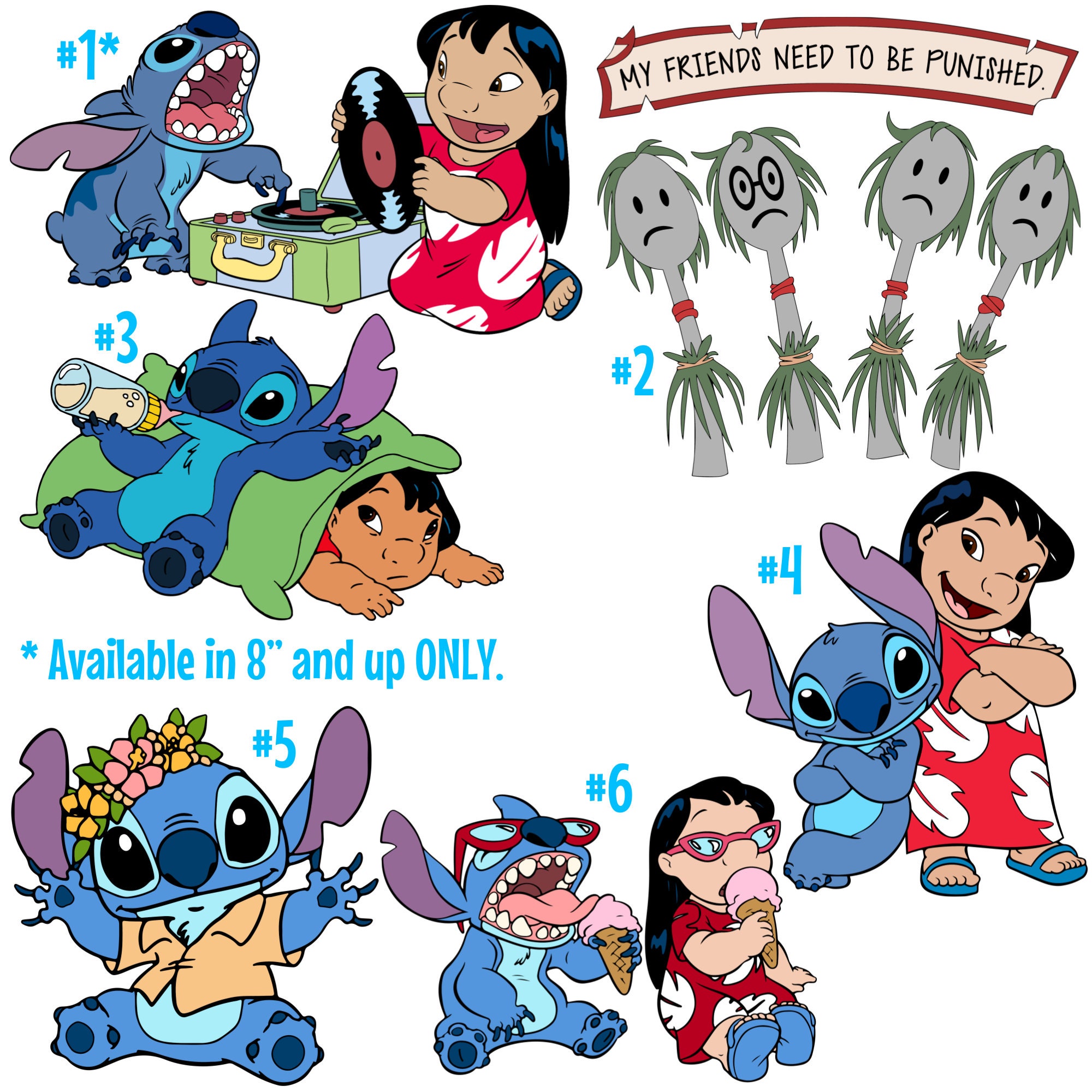 Lilo and Stitch Vinyl Sticker Series - Etsy Australia