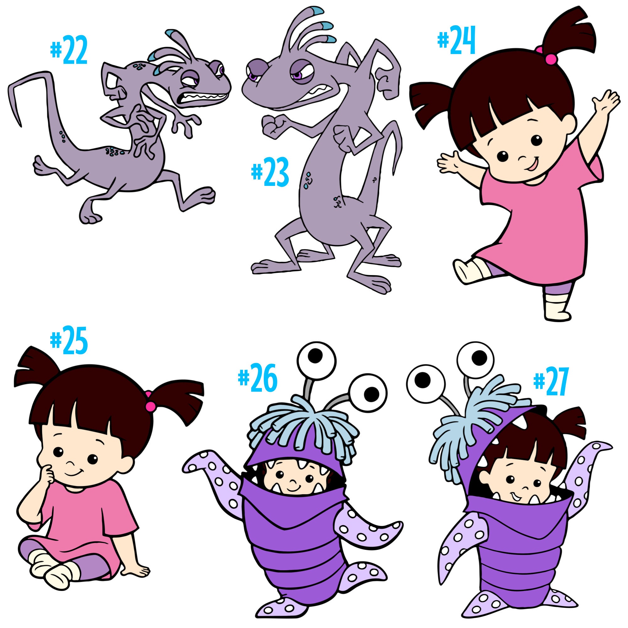 Monsters Inc Vinyl Sticker Series - Etsy