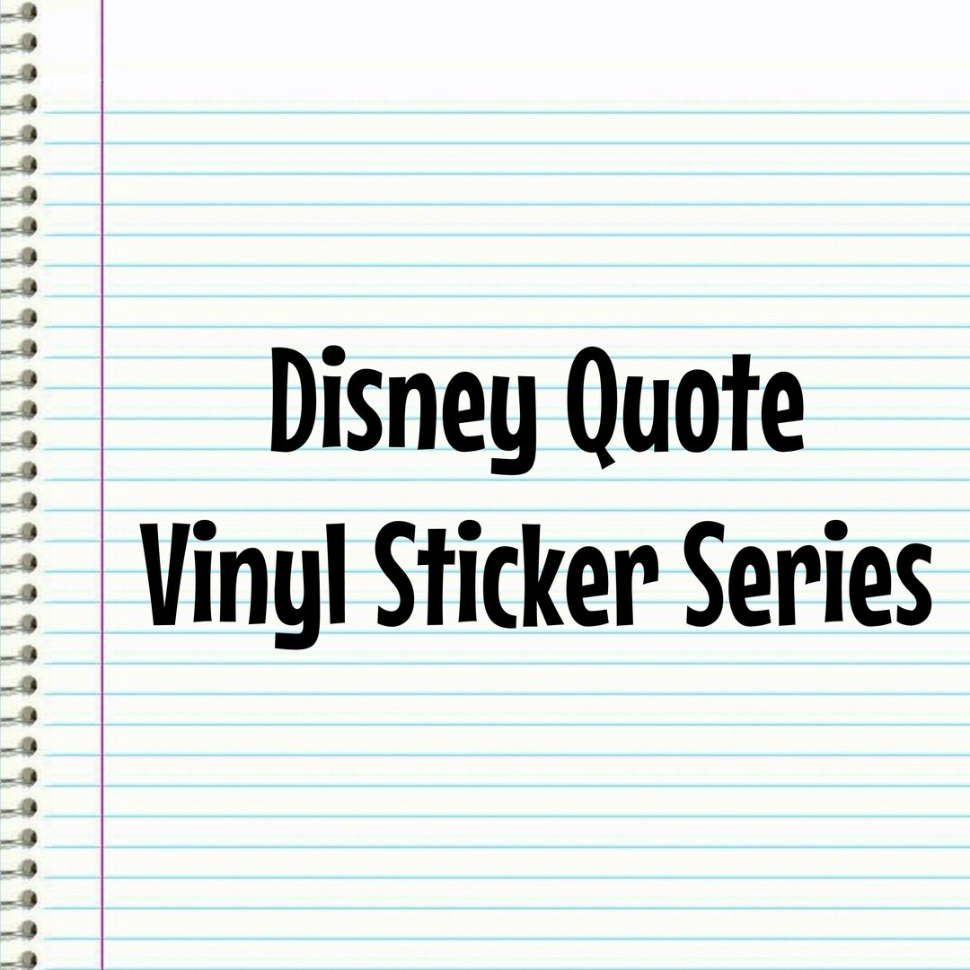 Disney Quote Vinyl Sticker Series - Etsy