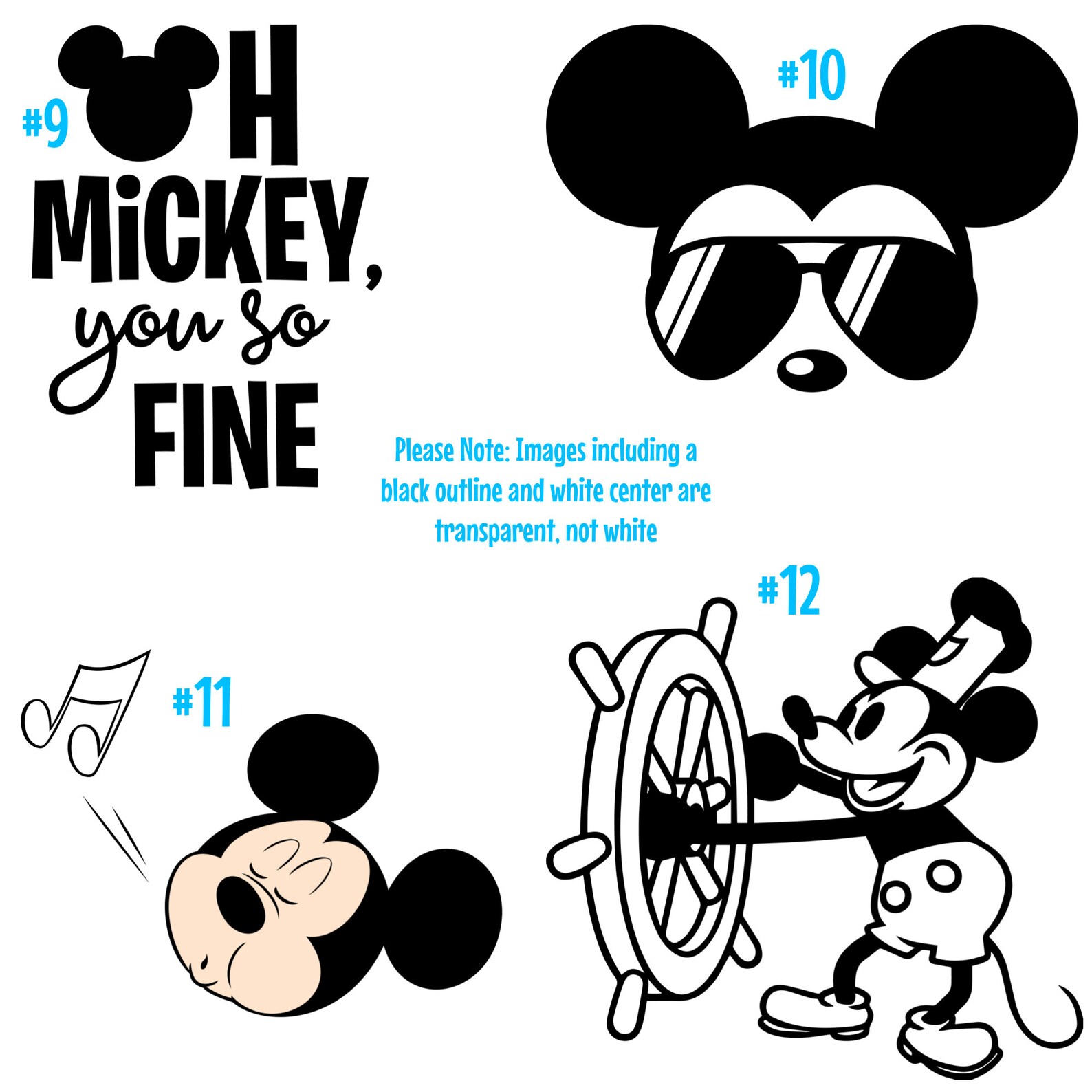 Mickey Mouse Vinyl Sticker Series - Etsy