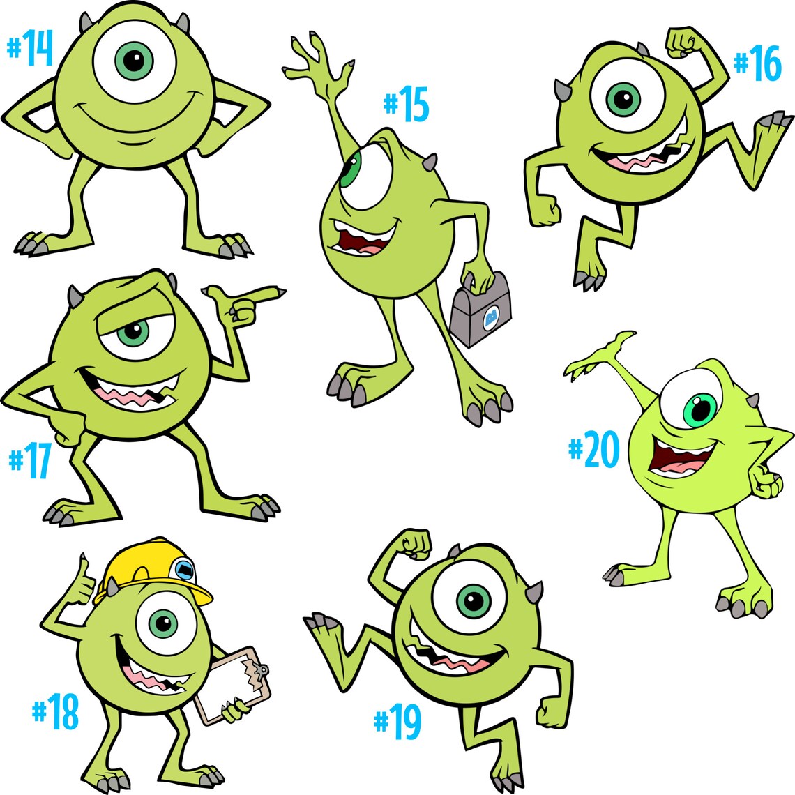 Monsters Inc Vinyl Sticker Series | Etsy