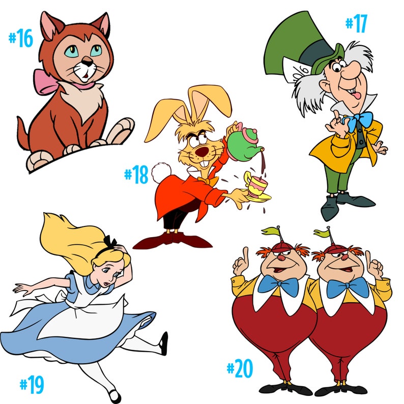 Alice in Wonderland Vinyl Sticker Series - Etsy
