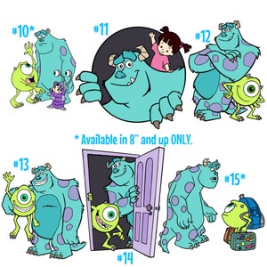 Monsters Inc Vinyl Sticker Series - Etsy