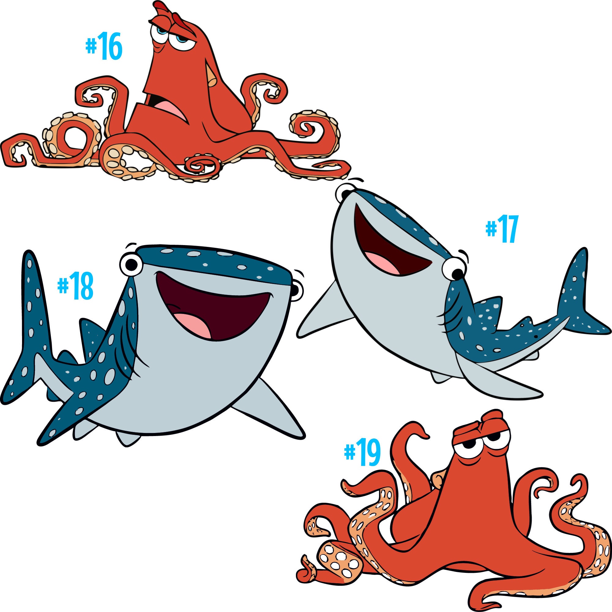 Finding Nemo Vinyl Sticker Series | Etsy