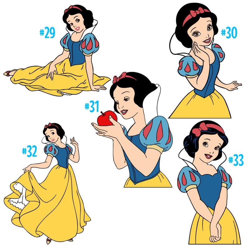 Snow White Vinyl Sticker Series - Etsy