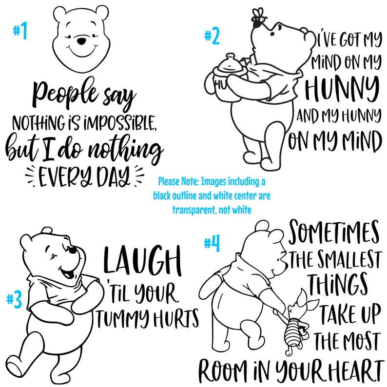 Winnie the Pooh Vinyl Sticker Series - Etsy
