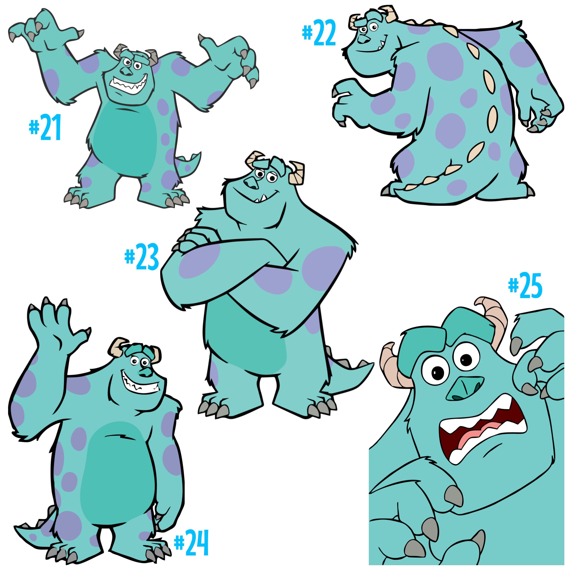Monsters Inc Vinyl Sticker Series | Etsy