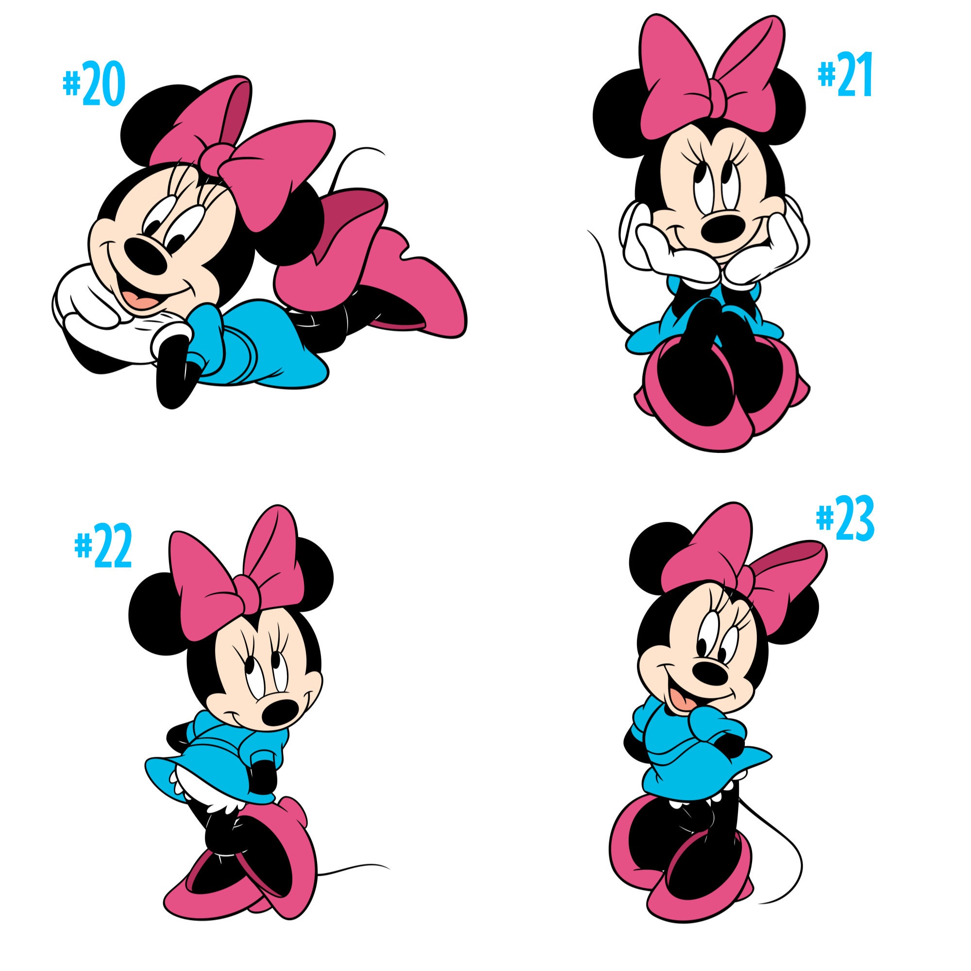 Minnie Mouse Vinyl Sticker Series | Etsy