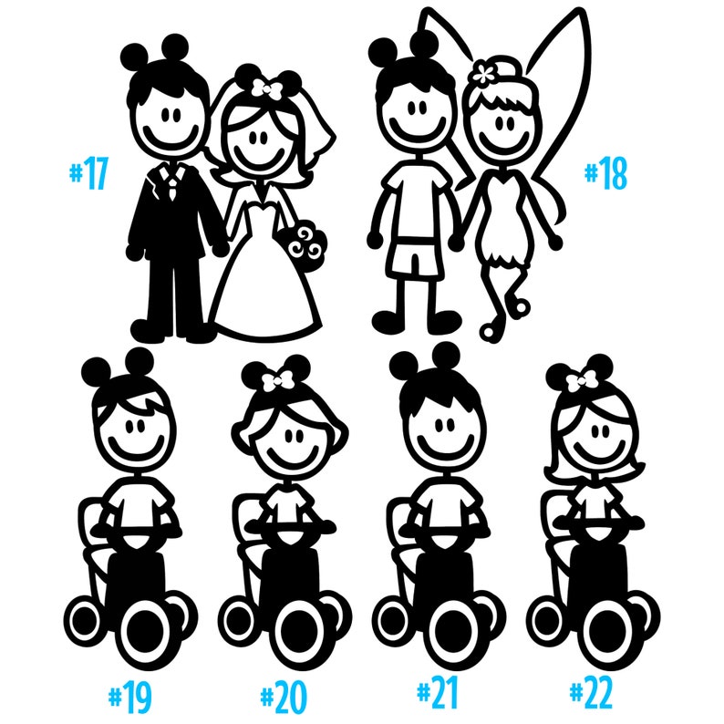 Disney Family Vinyl Sticker Series - Etsy