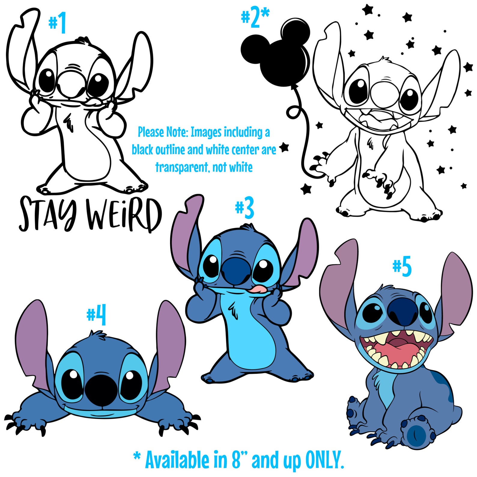 Lilo and Stitch Vinyl Sticker Series - Etsy