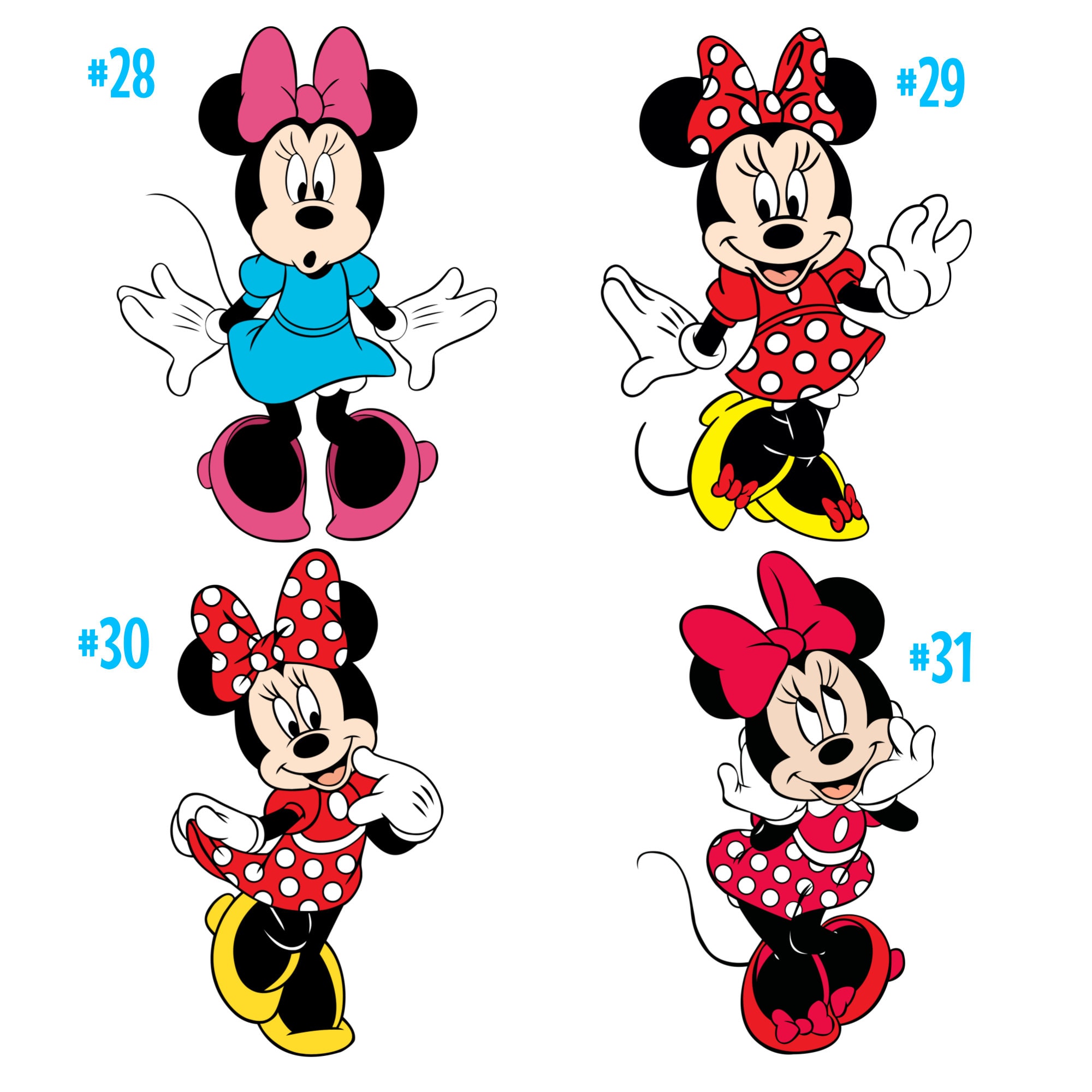 Minnie Mouse Vinyl Sticker Series | Etsy