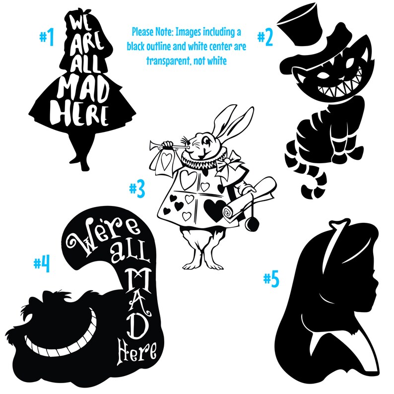 Alice in Wonderland Vinyl Sticker Series - Etsy