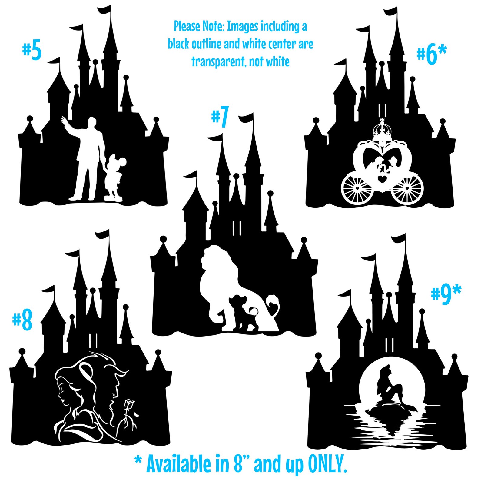 Disney Castle Vinyl Sticker Series - Etsy