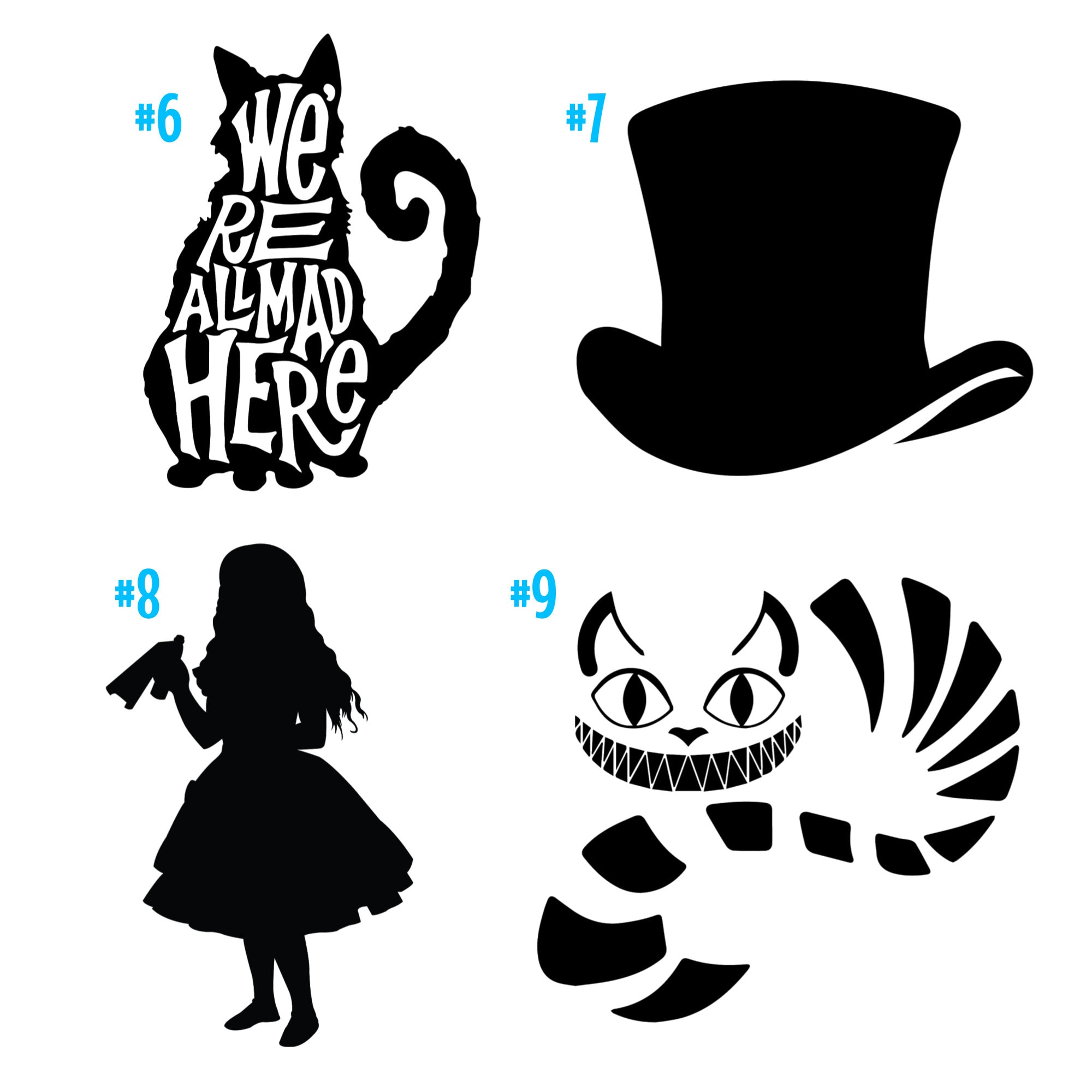 Alice in Wonderland Vinyl Sticker Series | Etsy