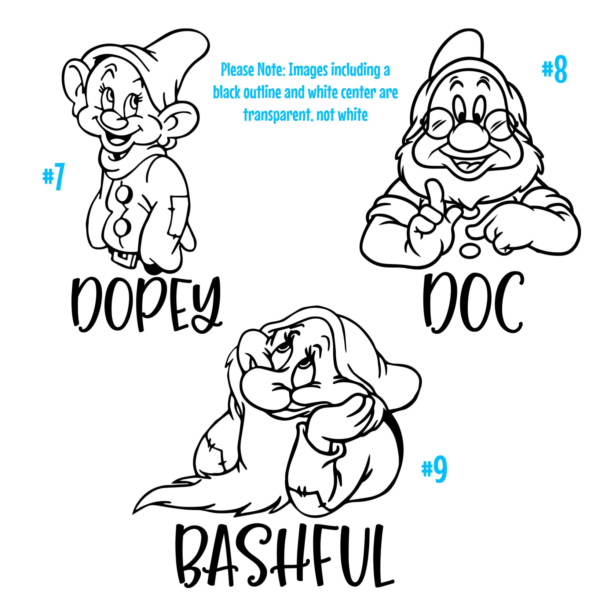 Snow White Vinyl Sticker Series - Etsy