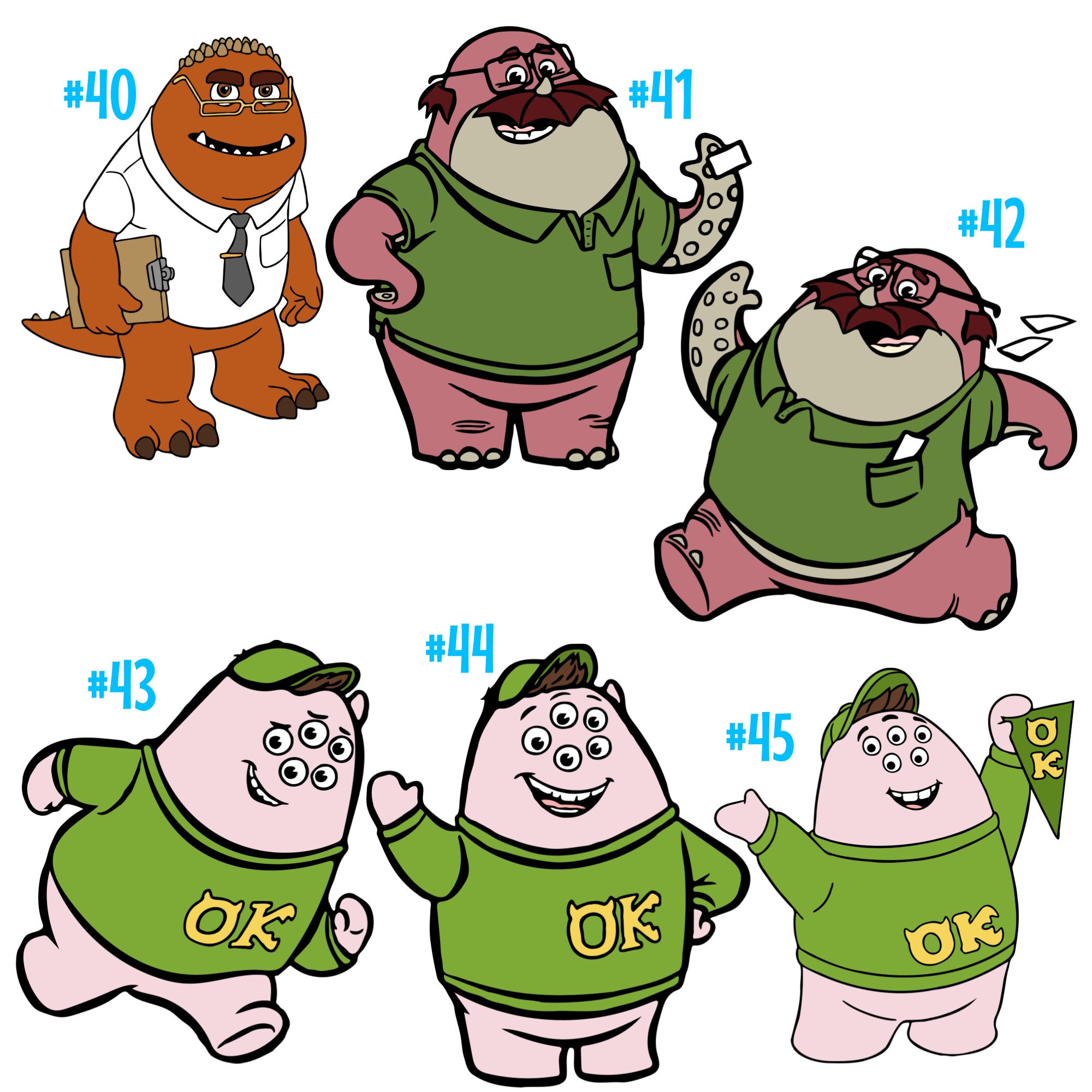 Monsters Inc Vinyl Sticker Series - Etsy