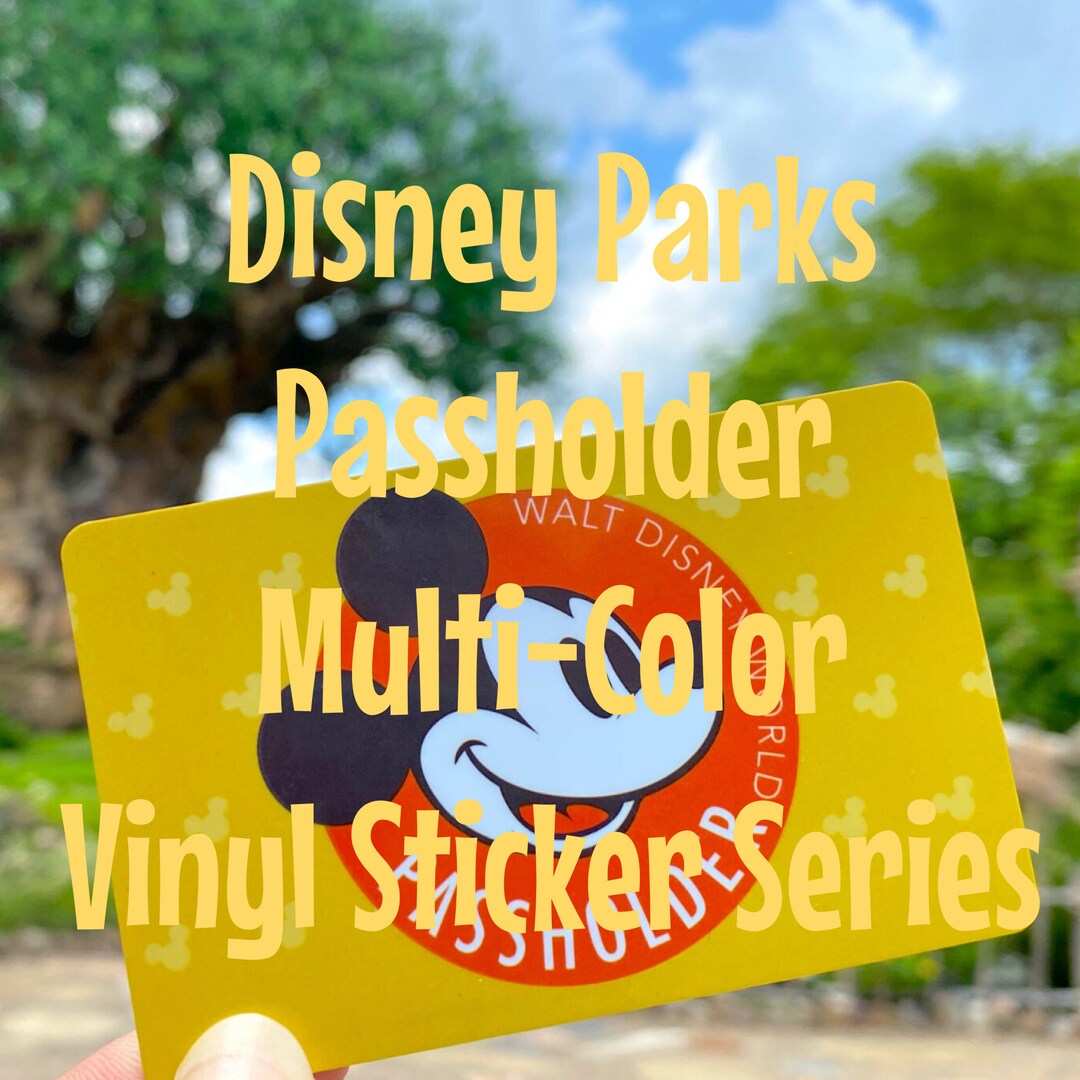 Disney Parks Passholder Multi-color Vinyl Sticker Series - Etsy