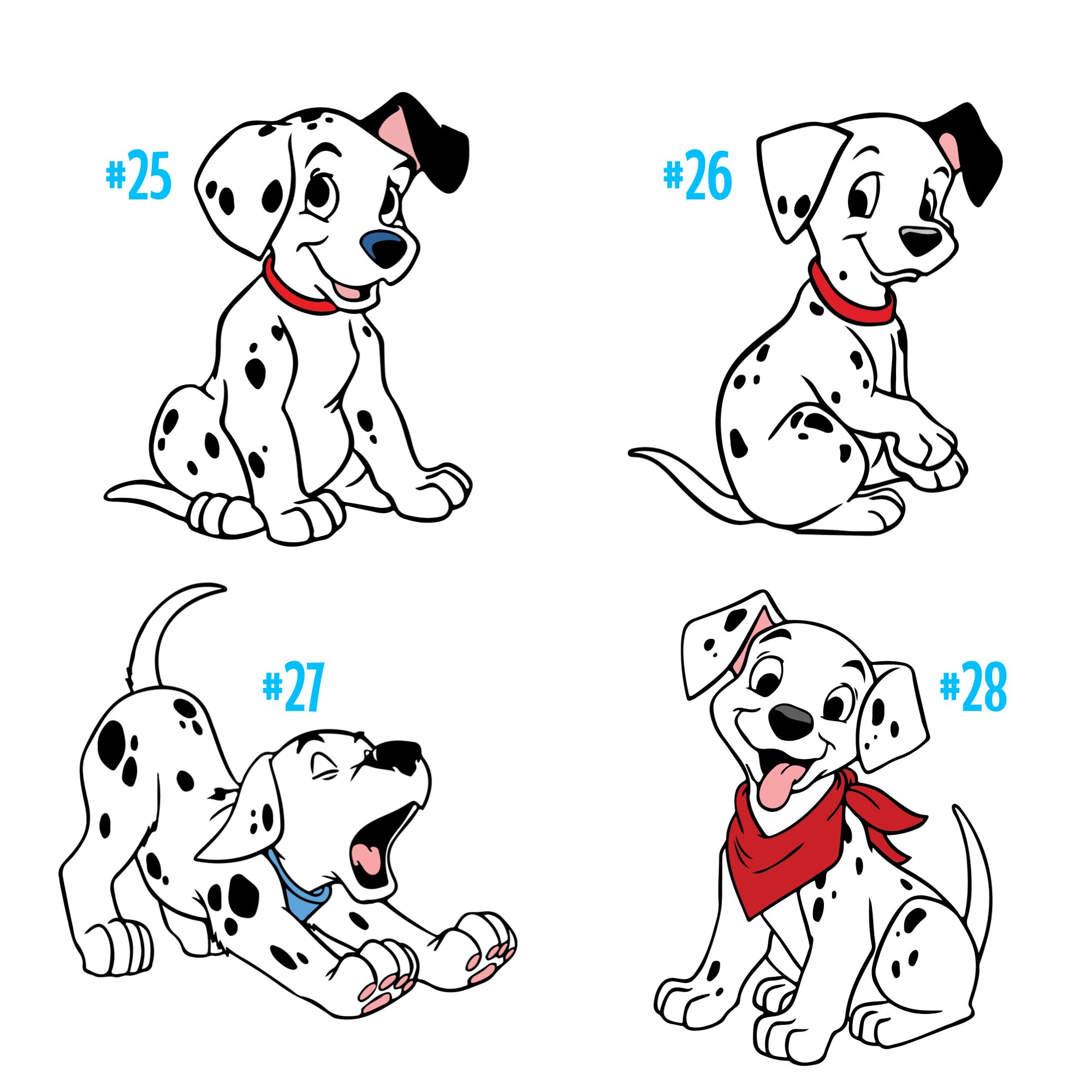 101 Dalmatians Vinyl Sticker Series - Etsy