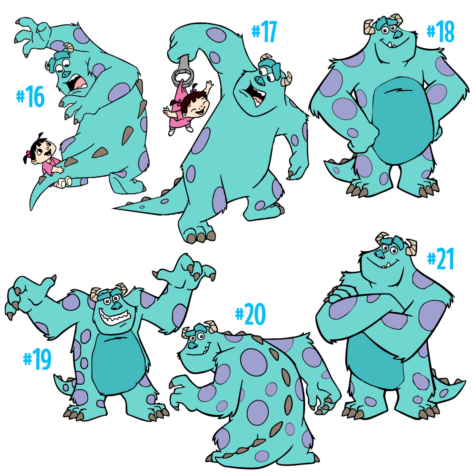Monsters Inc Vinyl Sticker Series - Etsy