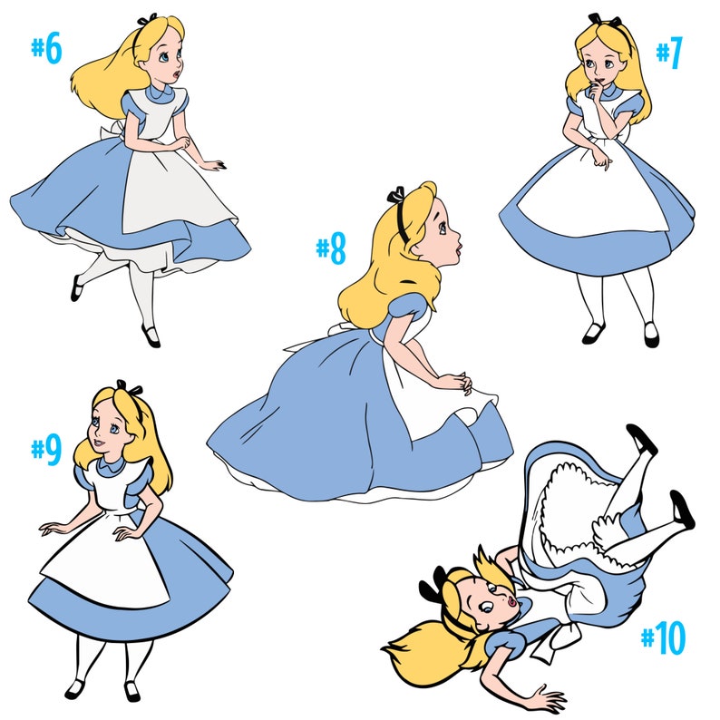 Alice in Wonderland Vinyl Sticker Series - Etsy