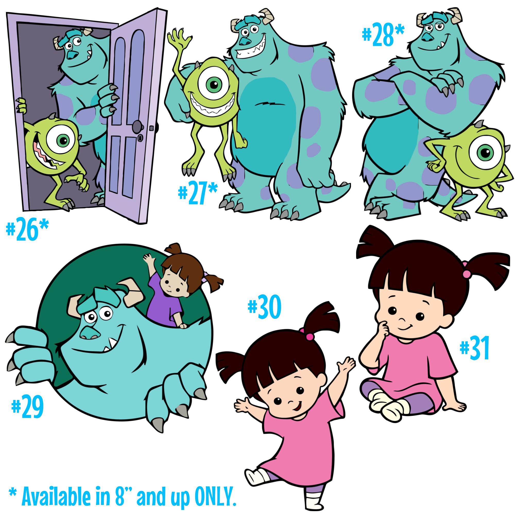 Monsters Inc Vinyl Sticker Series | Etsy