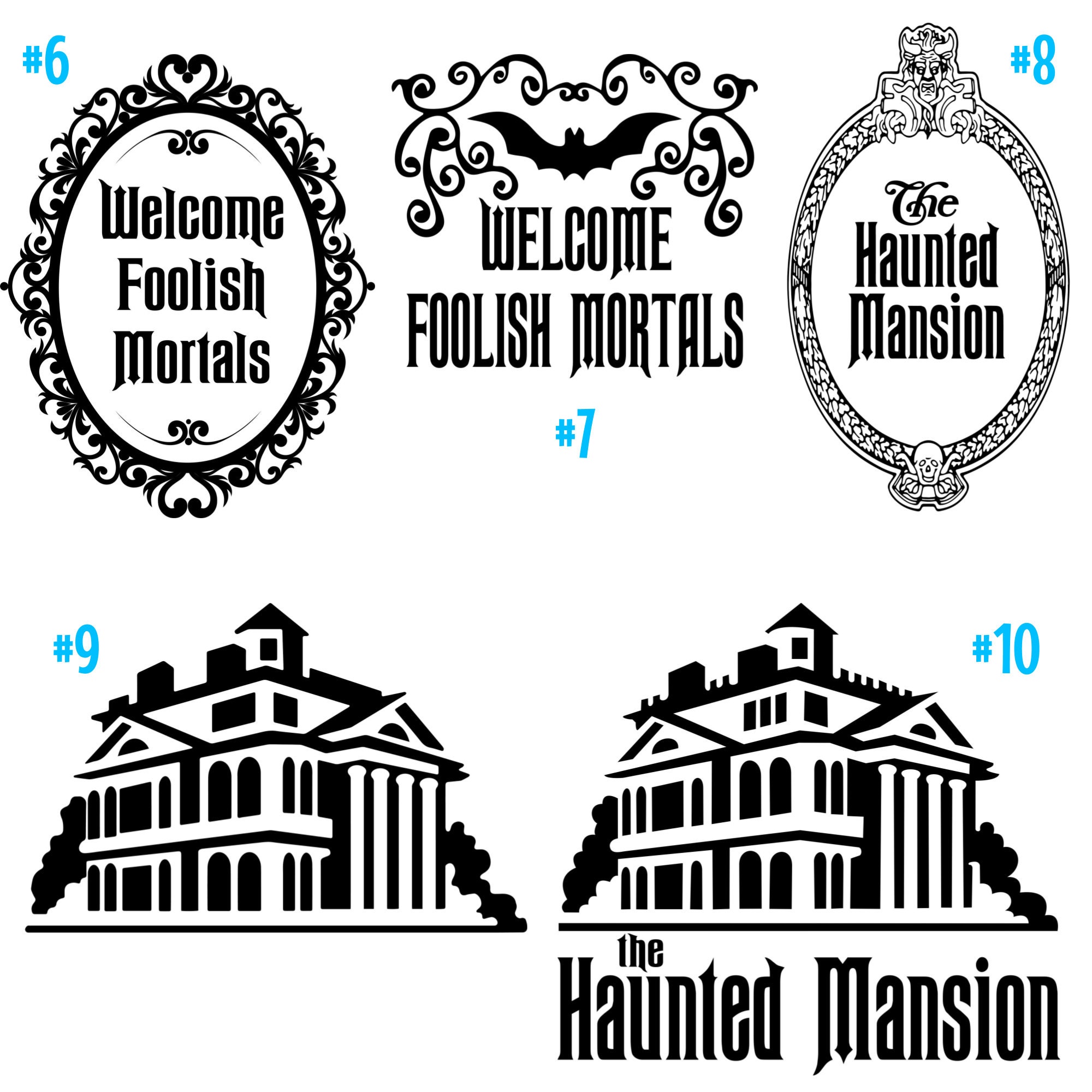 Haunted Mansion Vinyl Sticker Serie | Etsy