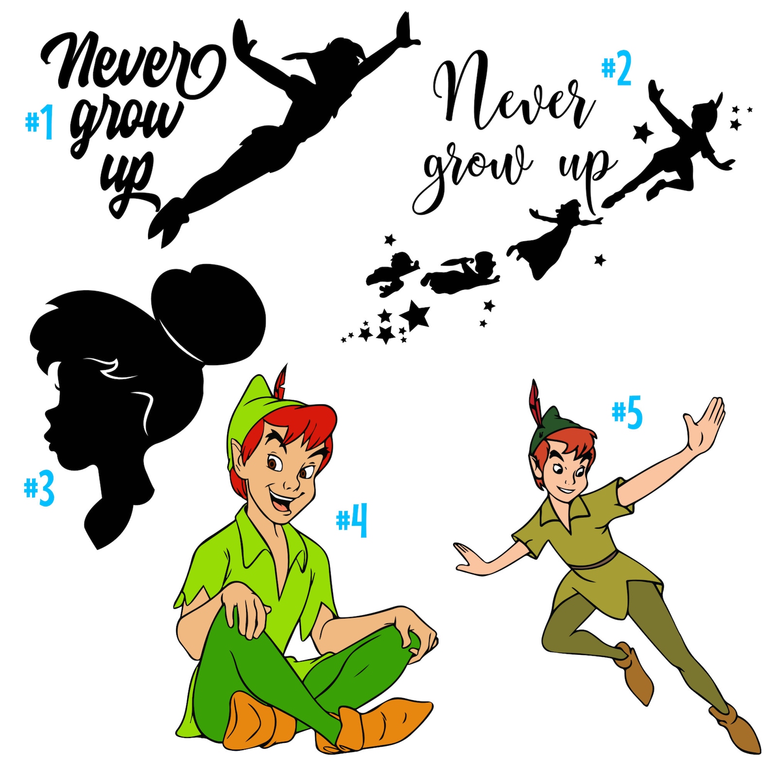 Peter Pan Vinyl Sticker Series - Etsy