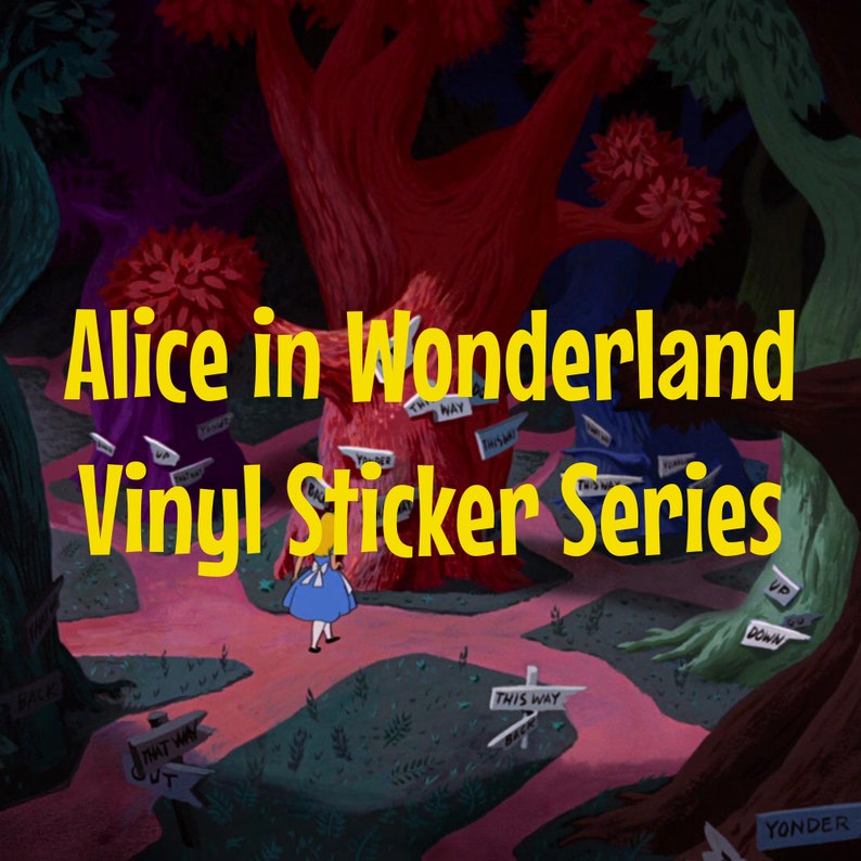 Alice in Wonderland Vinyl Sticker Series - Etsy