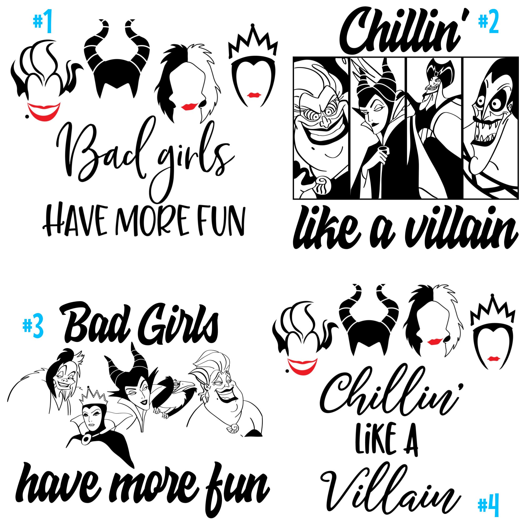Disney Villain Vinyl Sticker Series | Etsy
