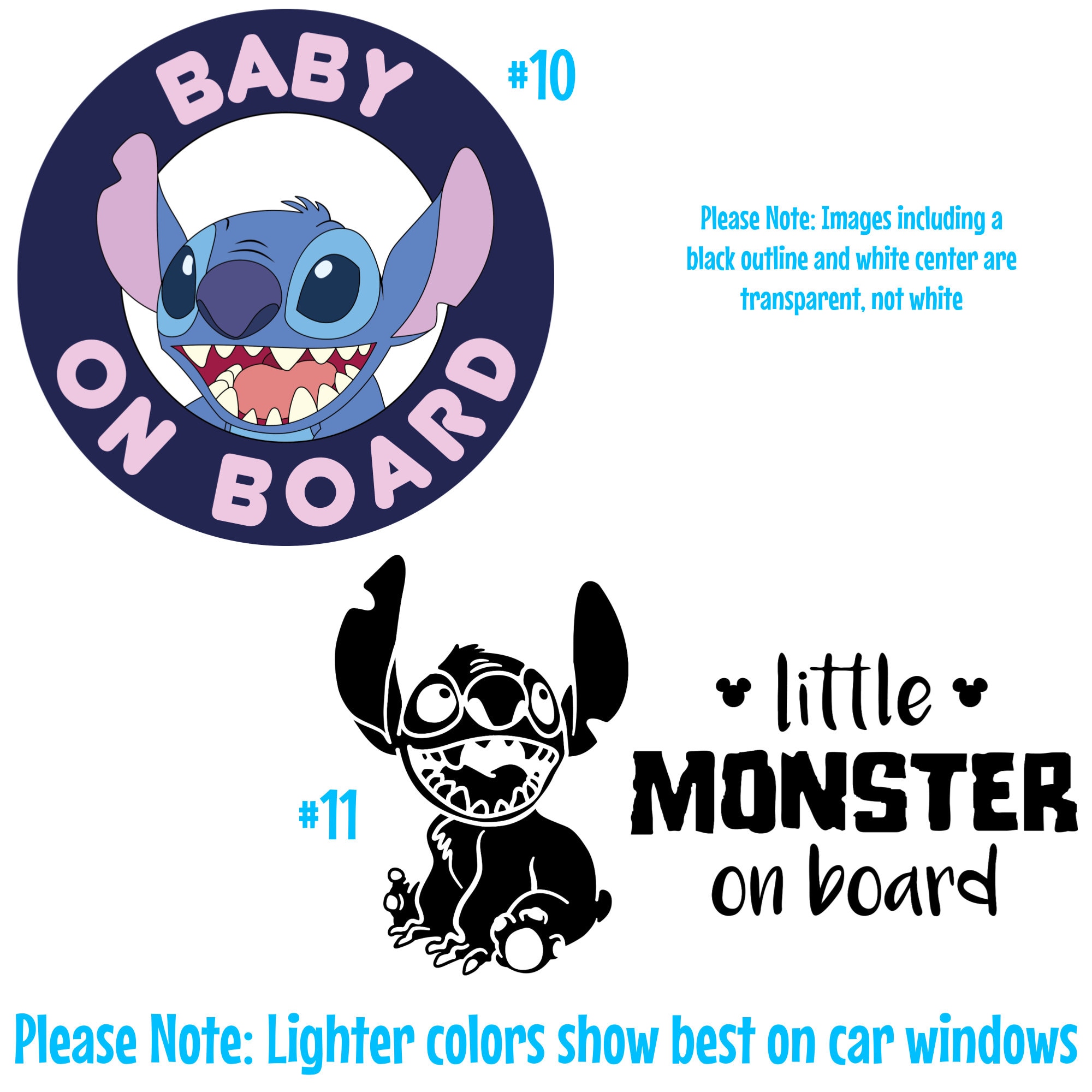 Disney Baby on Board Vinyl Sticker Series - Etsy