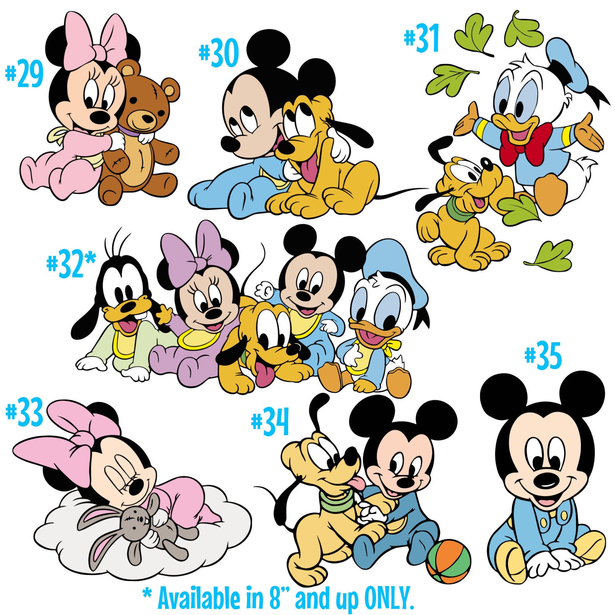 Baby Mickey & Friends Vinyl Sticker Series - Etsy