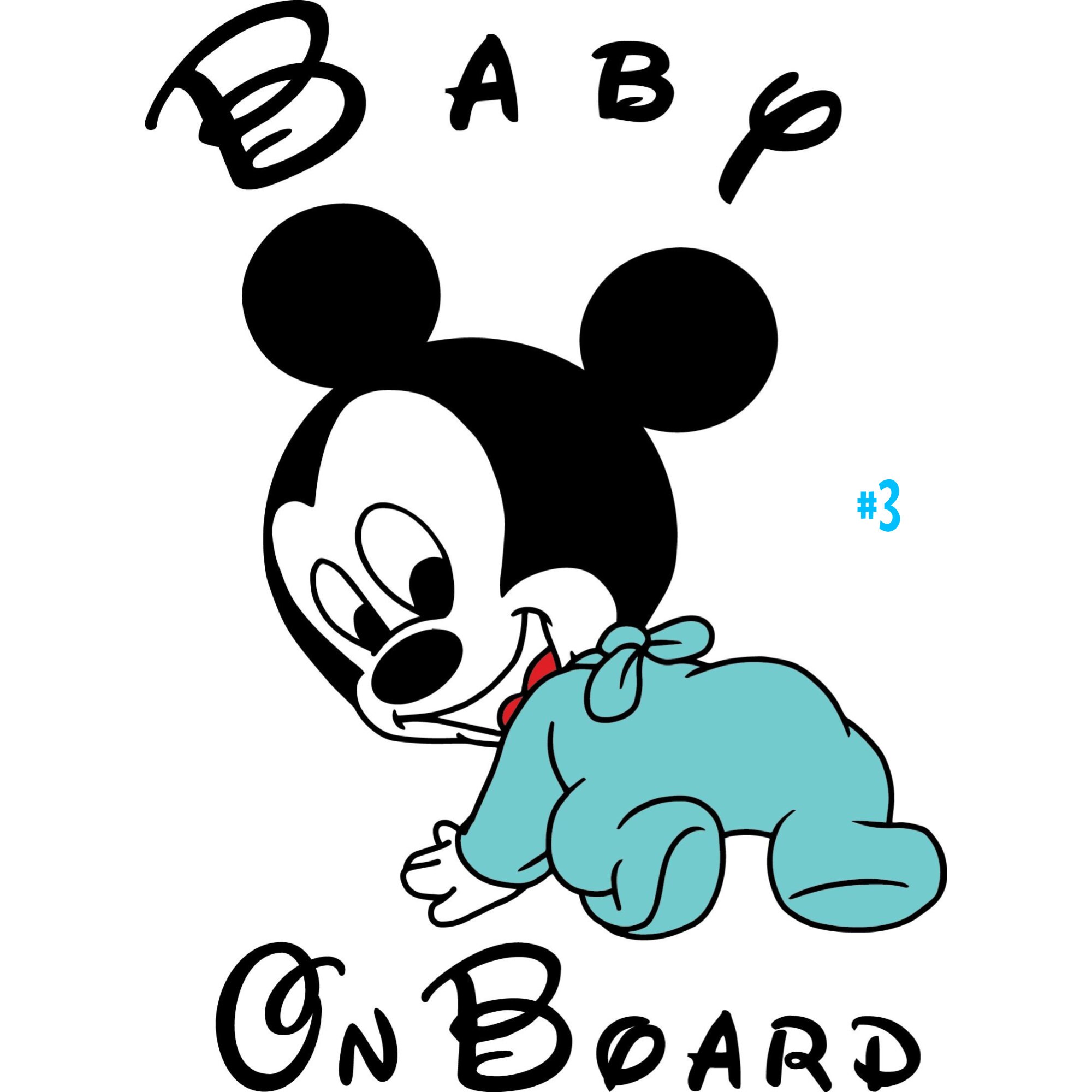Disney Baby On Board Vinyl Sticker Series | Etsy