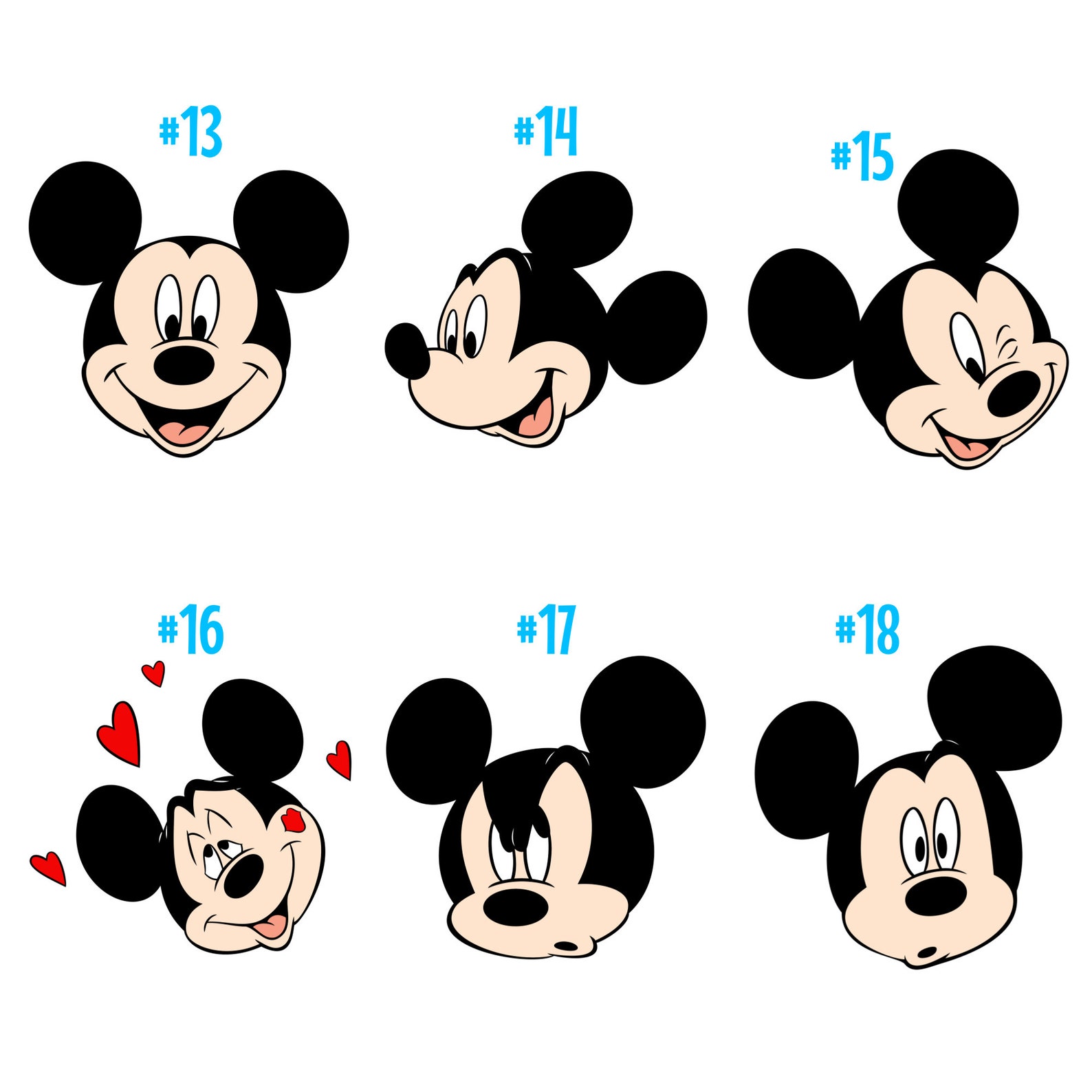 Mickey Mouse Vinyl Sticker Series | Etsy