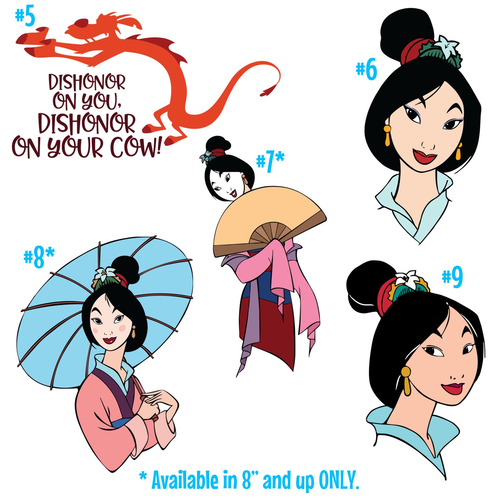 Mulan Vinyl Sticker Series - Etsy