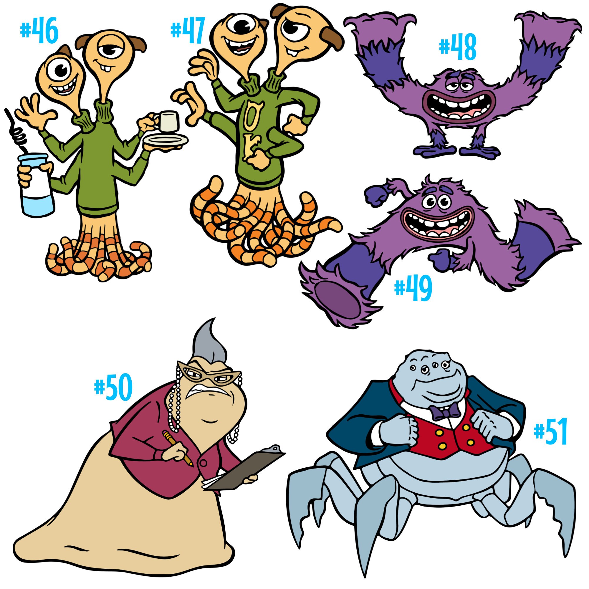 Monsters Inc Vinyl Sticker Series - Etsy