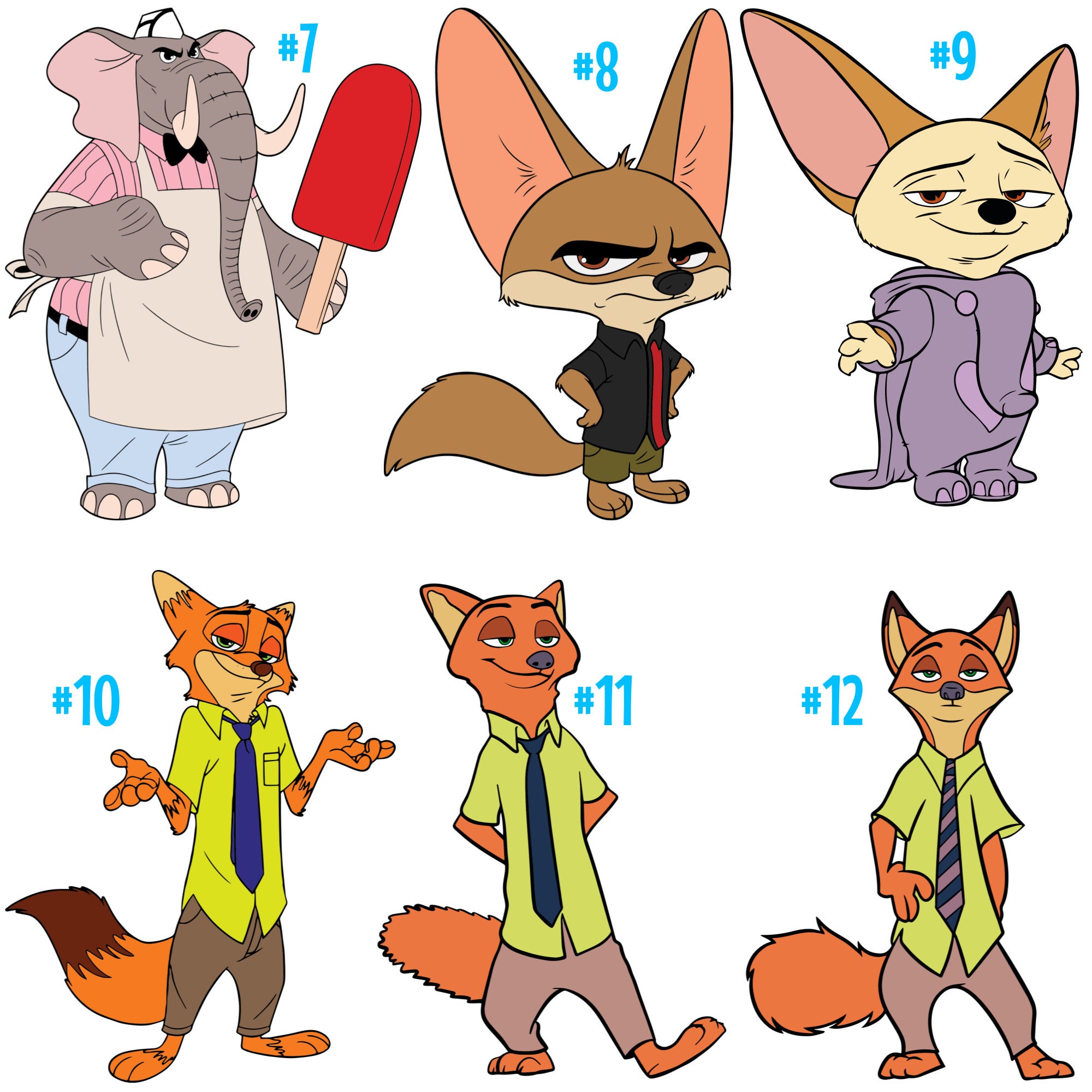 Zootopia Vinyl Sticker Series | Etsy