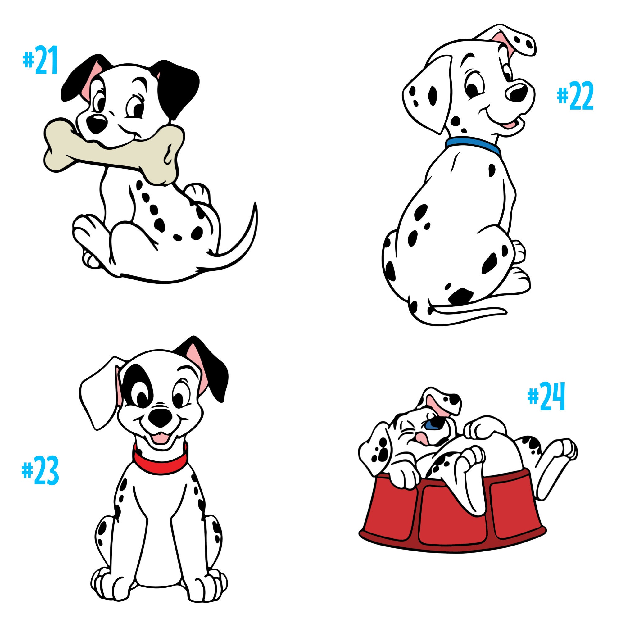 101 Dalmatians Vinyl Sticker Series - Etsy