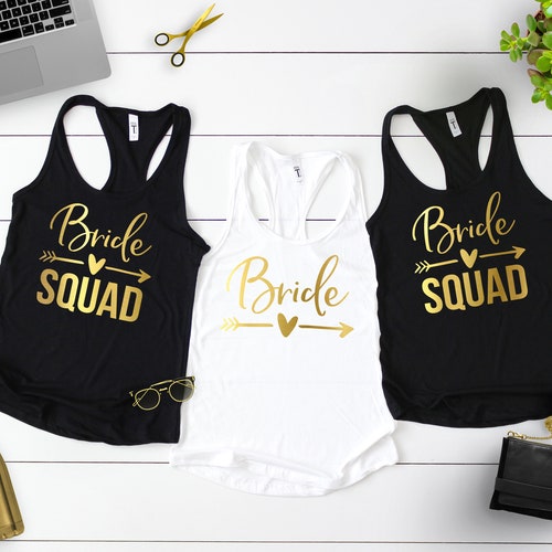 Bride Bridesmaid Tank Tops Bachelorette Party Bridal Party Etsy