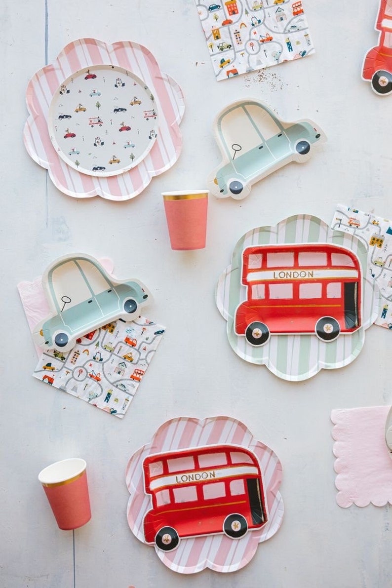 Car Shaped Plate - Vintage Car Birthday - Boy Birthday Party - Etsy