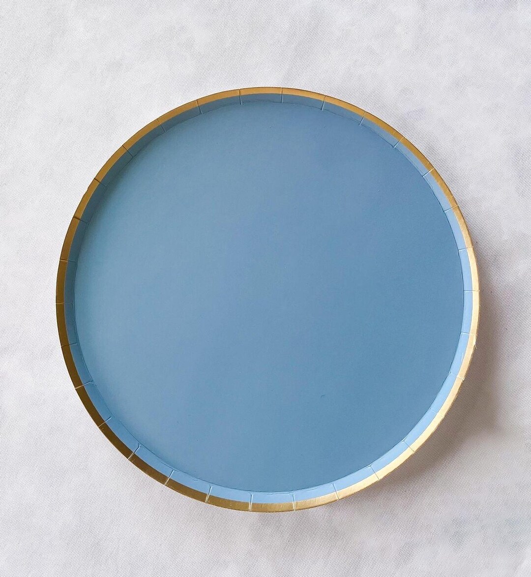 Classic Retro Blue Plates - Boy Retro Birthday - Deep Blue Party Decor ...