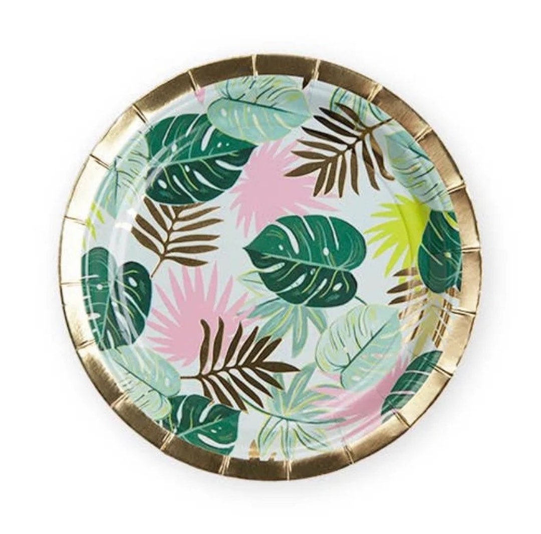 Monstera Paper Plates - Tropical Paper Plates - Plant Theme Party - Etsy