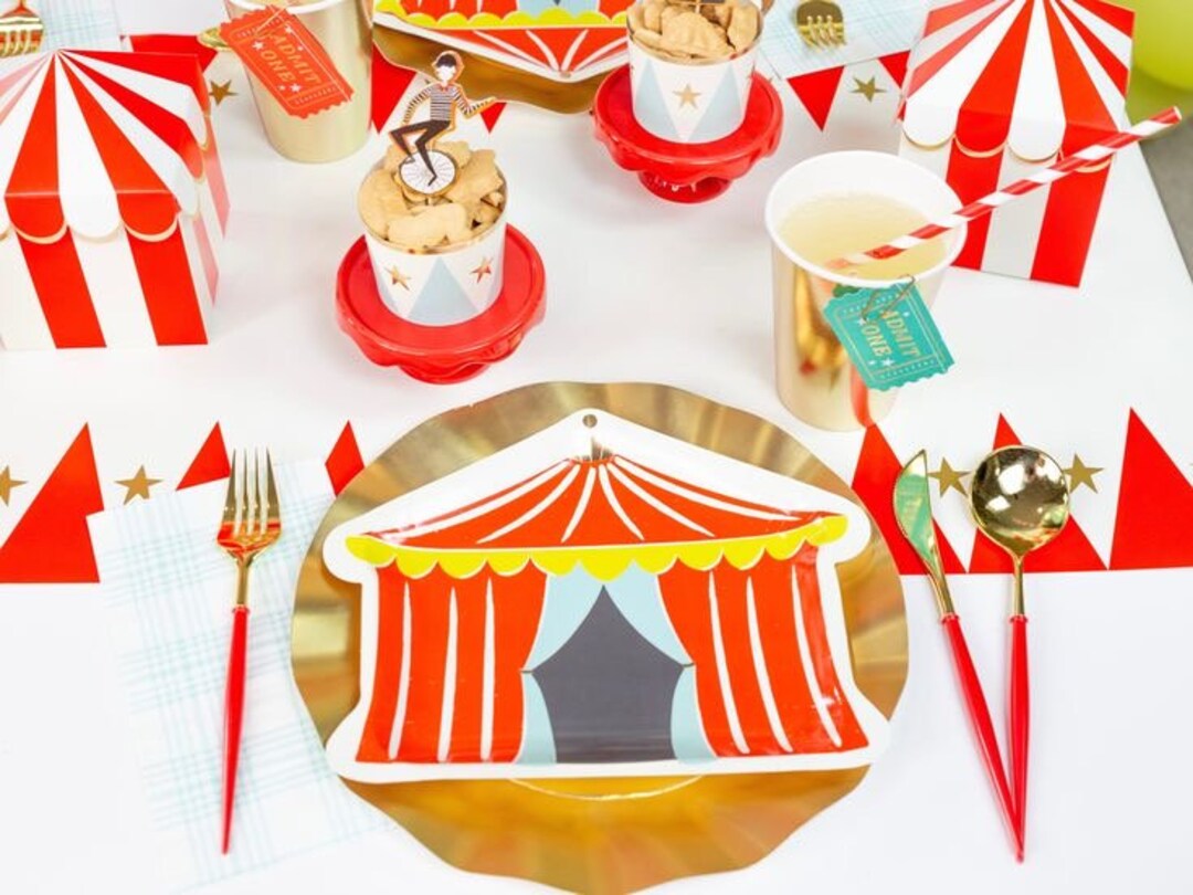 Carnival Tent Shaped Plates - Carnival Paper Plates - Carnival Party - Etsy