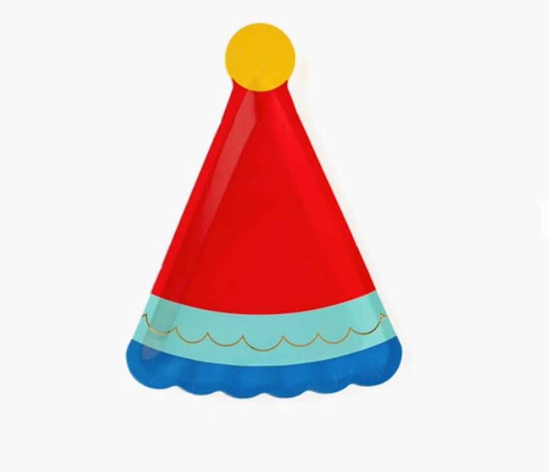 Party Hat Paper Plate Boy Birthday Party Decor Party Decorations ...