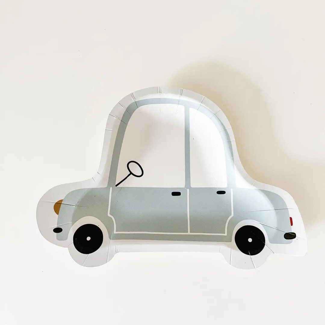 Car Shaped Plate - Vintage Car Birthday - Boy Birthday Party - Etsy