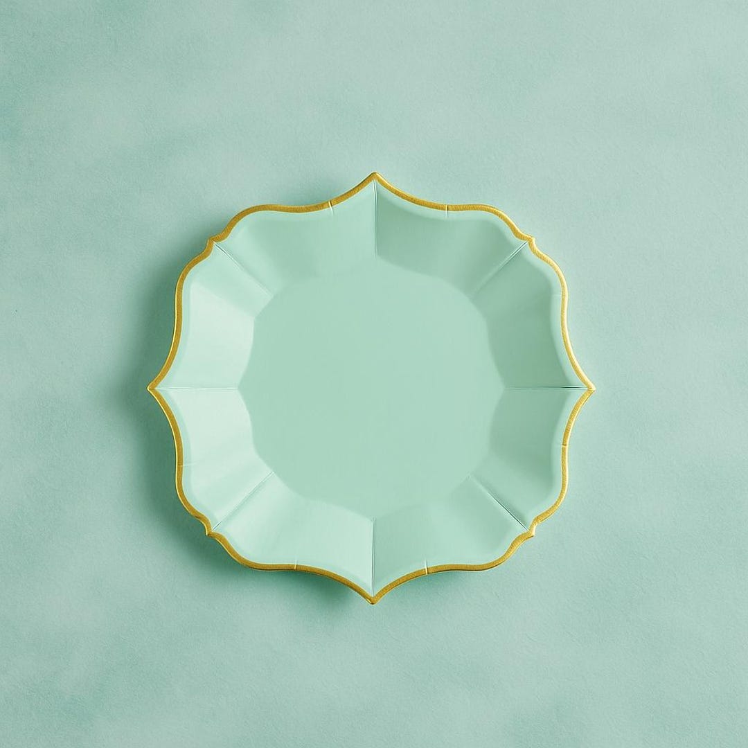 Mint Dessert Paper Plates - Etsy